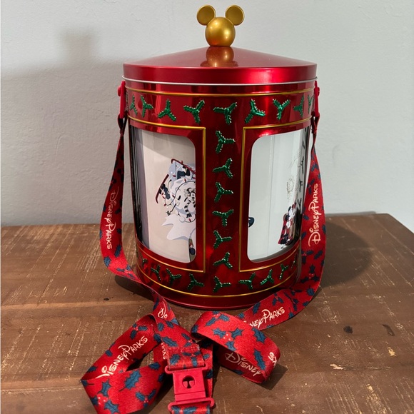 Disney | Holiday | Disney Christmas Popcorn Bucket With Strap | Poshmark